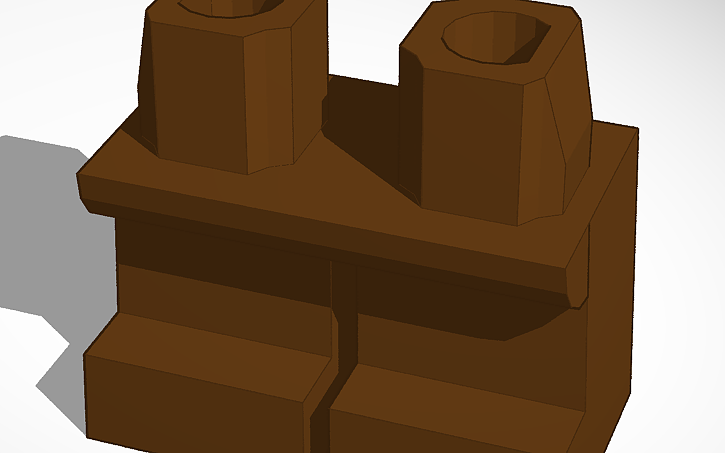 3D design LEGO Minecraft short pants - Tinkercad