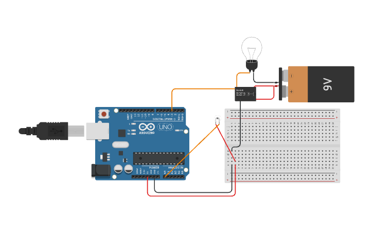 Circuit design Light Control using Ambient Light Sensor (LDR) - Tinkercad
