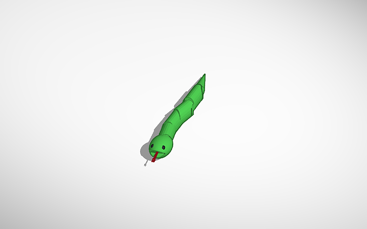 3D design snake - Tinkercad