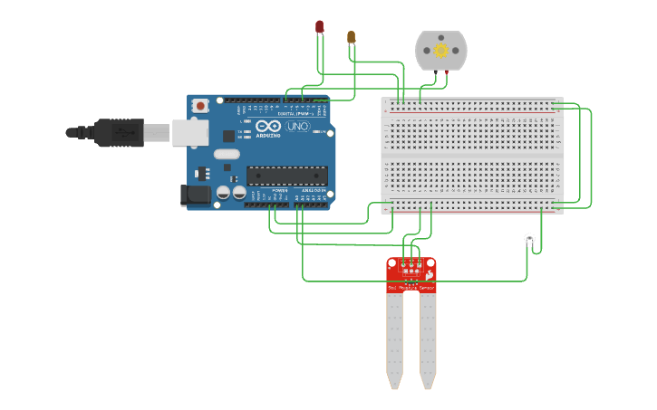 Circuit design Last Project (Smart Plant Monitoring System) - Tinkercad