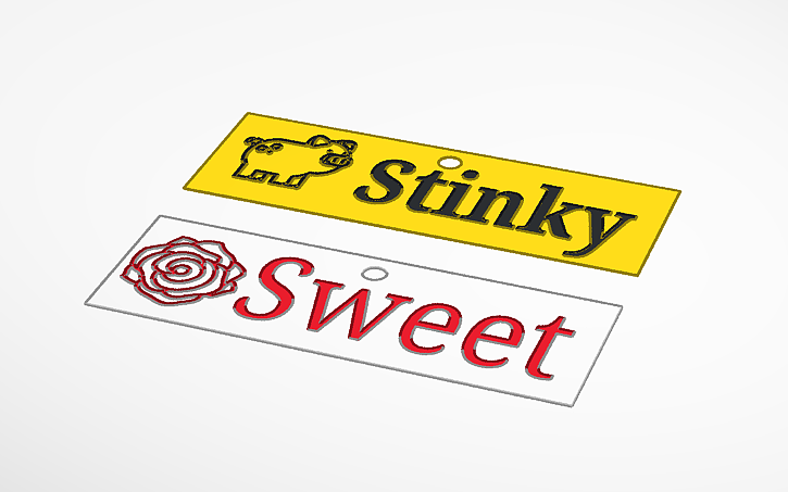3D design Trash Sign - Tinkercad