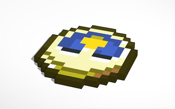 3D design Clock (MineCraft) - Tinkercad