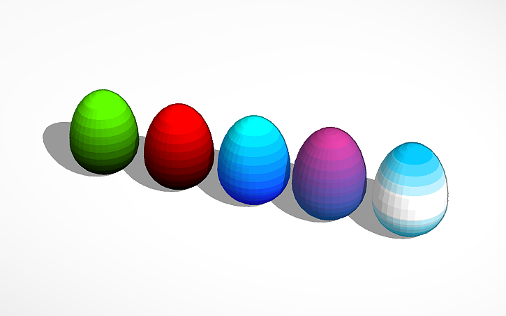 3D design Gradient Eggs - Tinkercad