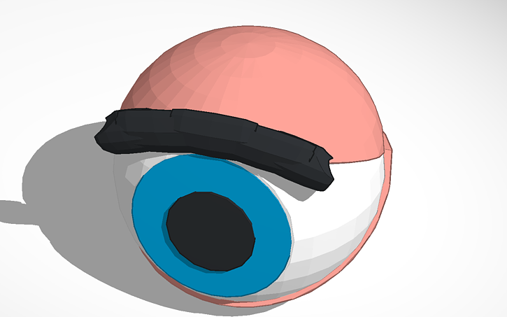3D design Eyeball + Eyelids - Tinkercad