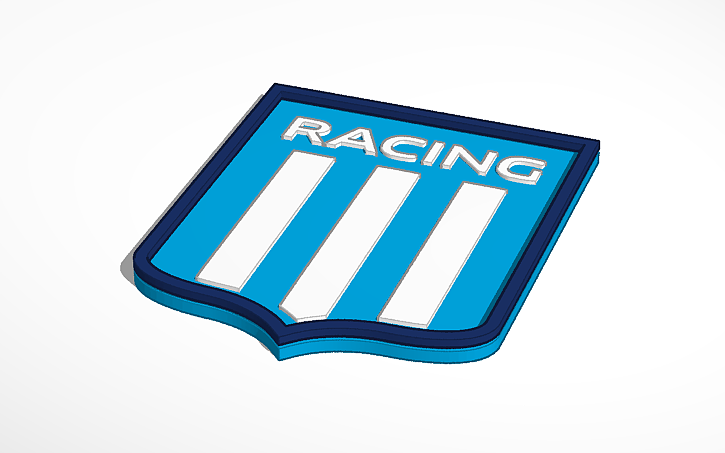 3D design Escudo Racing Club - Tinkercad