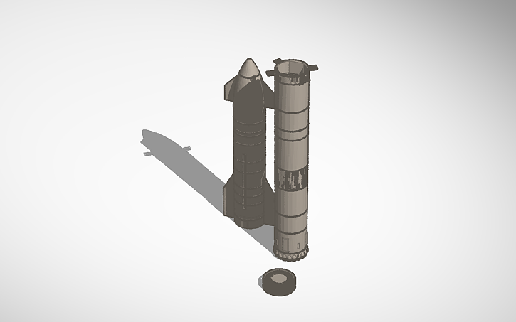 3D design Starship-Superheavy V3 Model (Made in Fusion 360) - Tinkercad