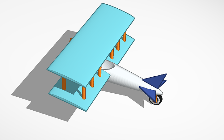 3D design Old airplane - Tinkercad