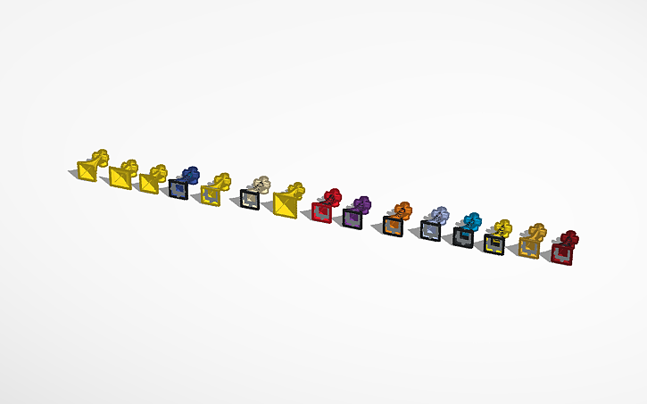 3D design Thunderbolt Heads - Tinkercad