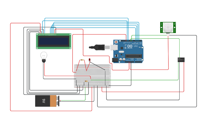 Circuit design Automatic Room Lights using Arduino and PIR Sensor ...