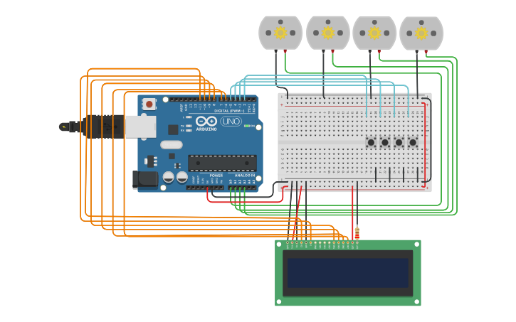 Circuit design dispensadora 4b - Tinkercad