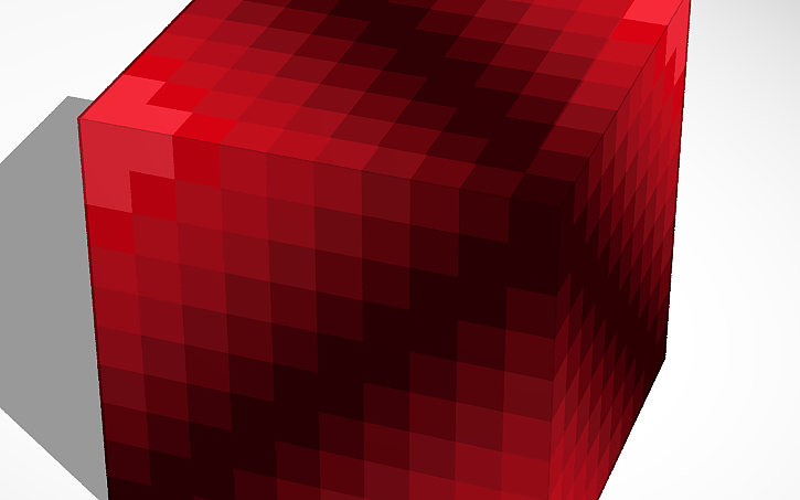 3D design Red Granite Block - Tinkercad