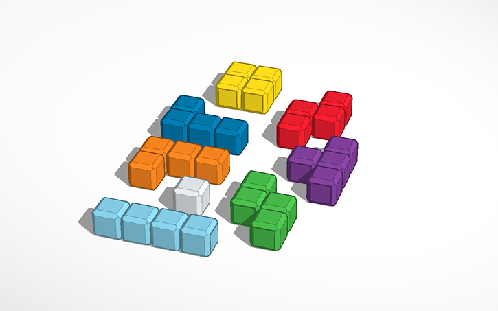 3D design Tetris Blocks #template - Tinkercad