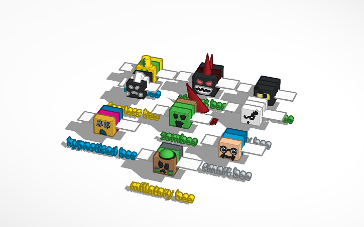 3D design fanmade bee swarm simulator bees - Tinkercad