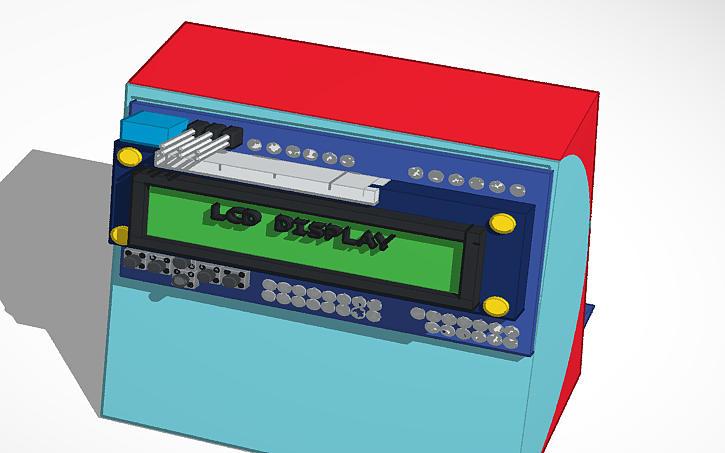 3D design LCD - Tinkercad