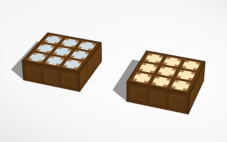 3D design Minecraft daylight sensor - Tinkercad