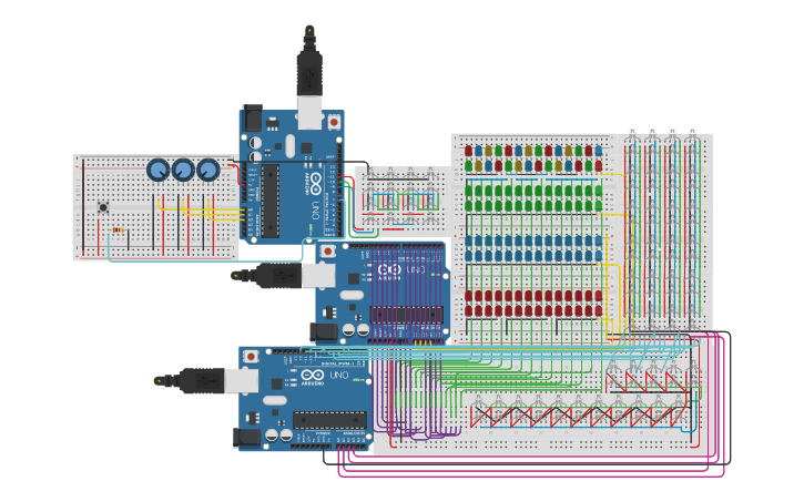 Circuit design BIG LED Circuit (Fixed Code) - Tinkercad