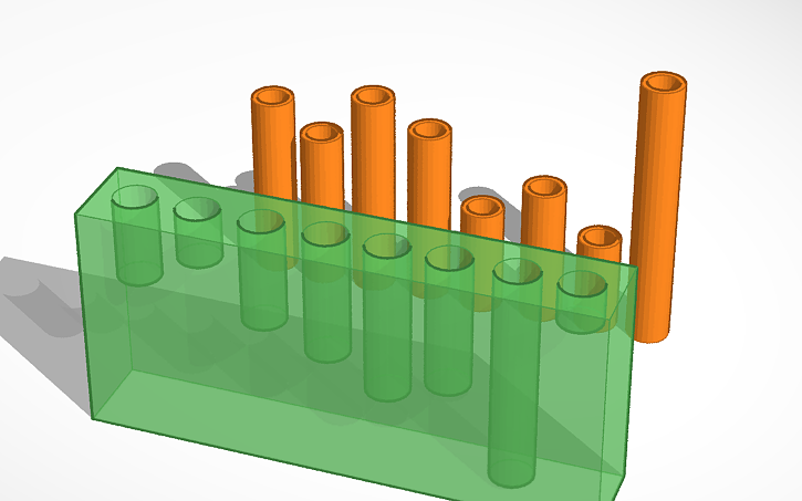 3D design dowel puzzle - Tinkercad