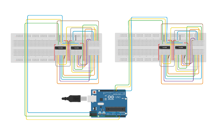 Circuit design Connection Diagram - Tinkercad