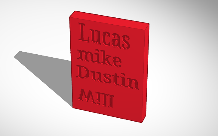 3D design Stranger Things - Tinkercad