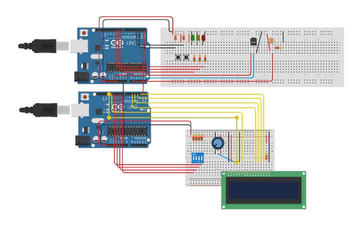 Circuit Design Dois Arduinos Tinkercad