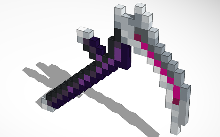 3D design Mincraft Dungeons: Jailor's Scythe - Tinkercad
