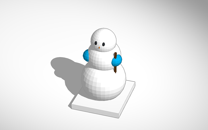 3D design SnowMan - Tinkercad