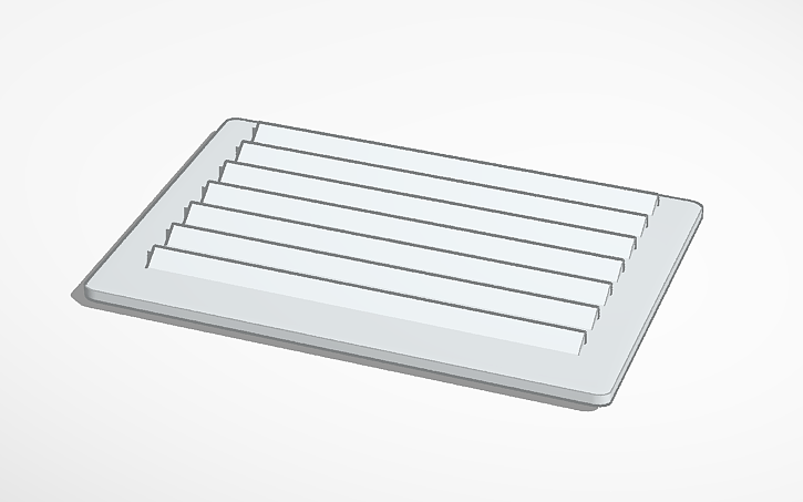 3D design Louvered Vent - Tinkercad