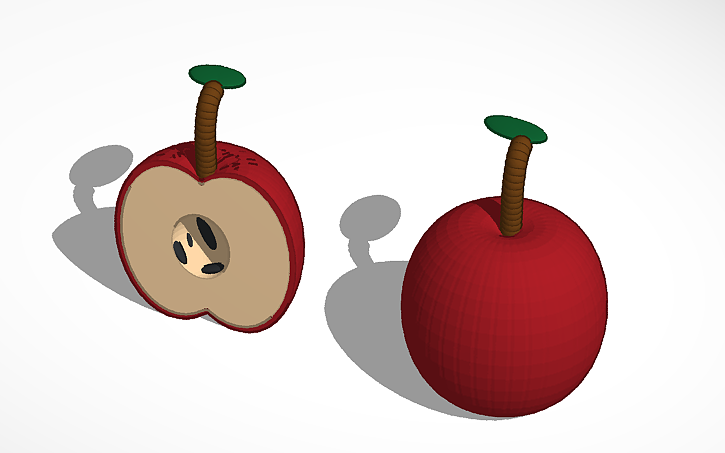 3D design apple with only spheres - Tinkercad