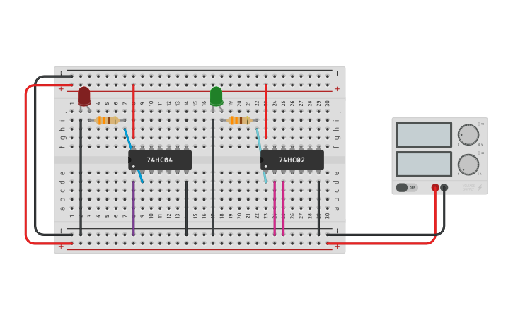 Circuit design Logic Design (Lab 2) - Tinkercad
