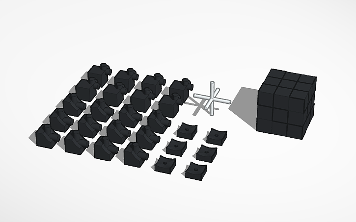3D design Public 3D print force cube template - Tinkercad