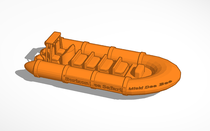 3D design RIB Rigid Inflatable Boat - Tinkercad