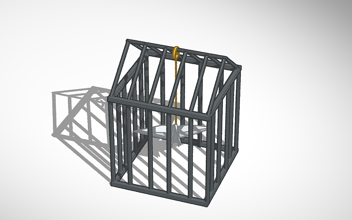 3D design Crane in Cage - Tinkercad