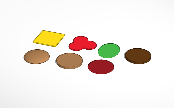 3D design burger kit - Tinkercad