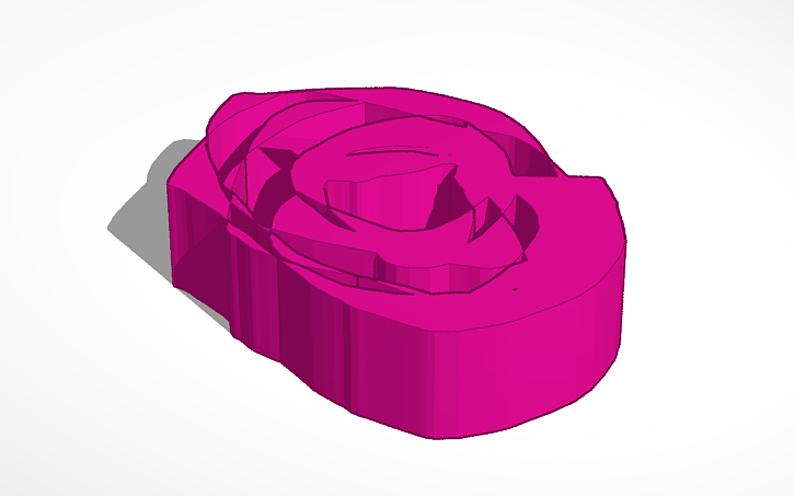3D design pink rose - Tinkercad