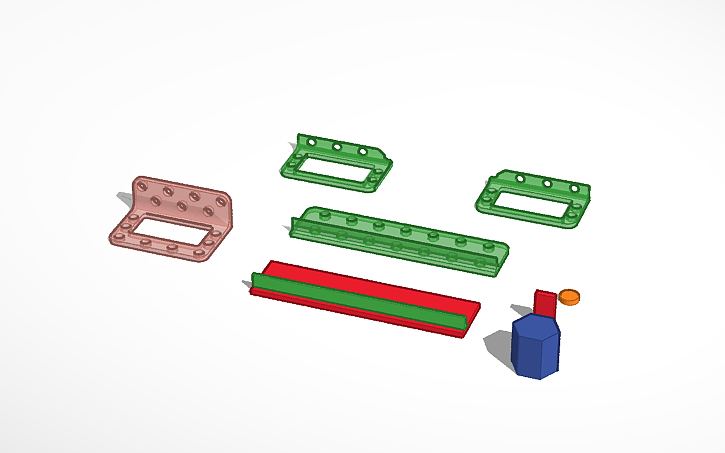 3D design Botball Chassis Sides and Servo Bracket v2 by Rhine - Tinkercad