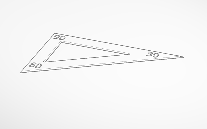 3D design Set Square 30-60-90 - Tinkercad