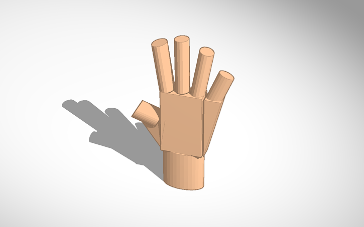 3D design Hand simple - Tinkercad