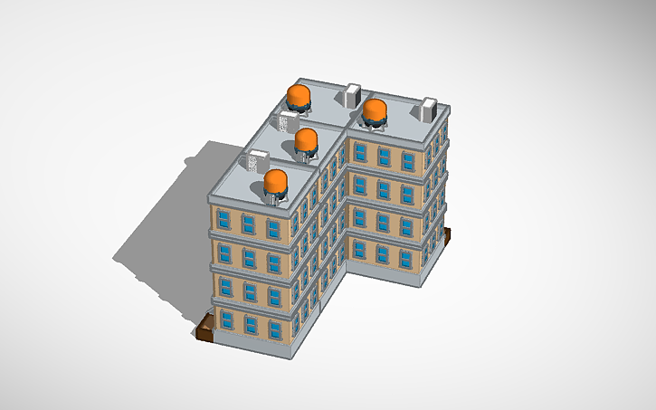 3D design Tower block - Tinkercad