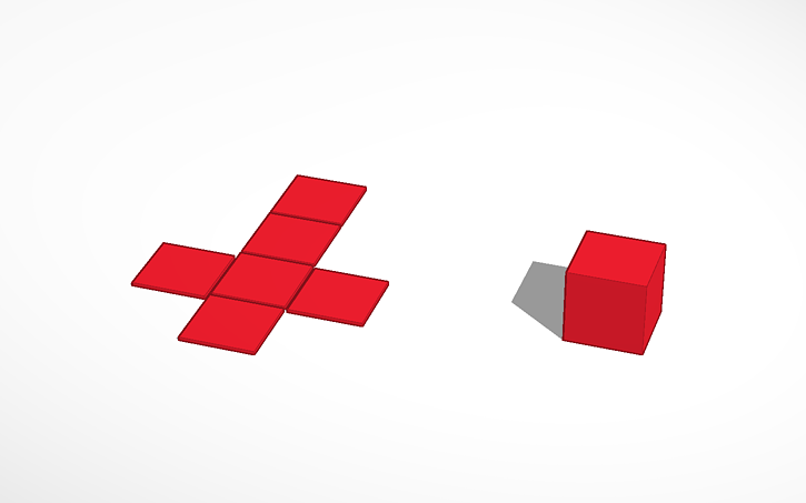 3D design CUBE nets - Tinkercad