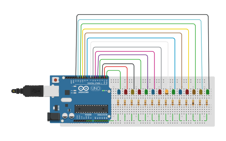 Circuit design Array - Tinkercad