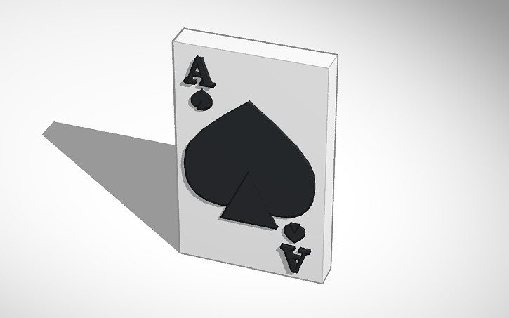 3D design Ace Card - Tinkercad