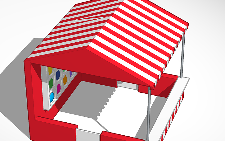 3D design HiTech Carnival Red Game Booth - Tinkercad
