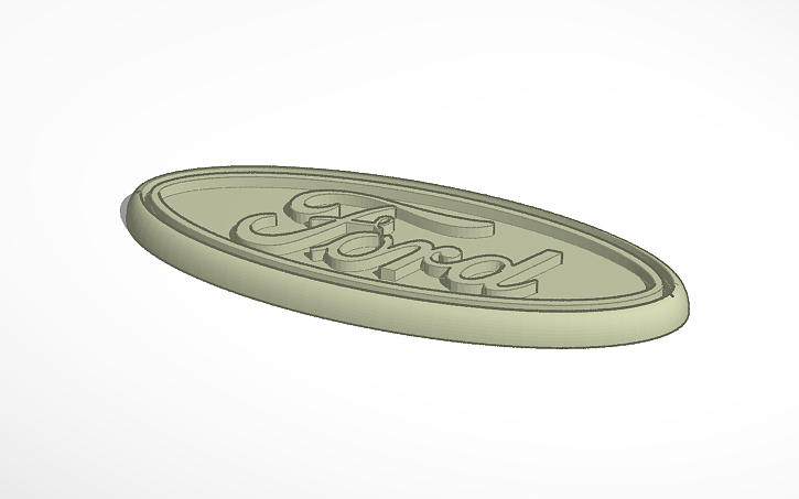 3D design Ford Logo - Tinkercad
