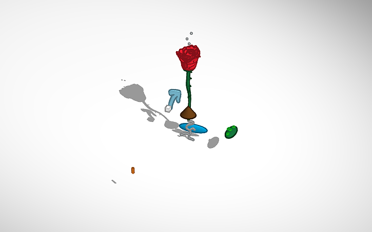 3D design Rose photosynthesis - Tinkercad