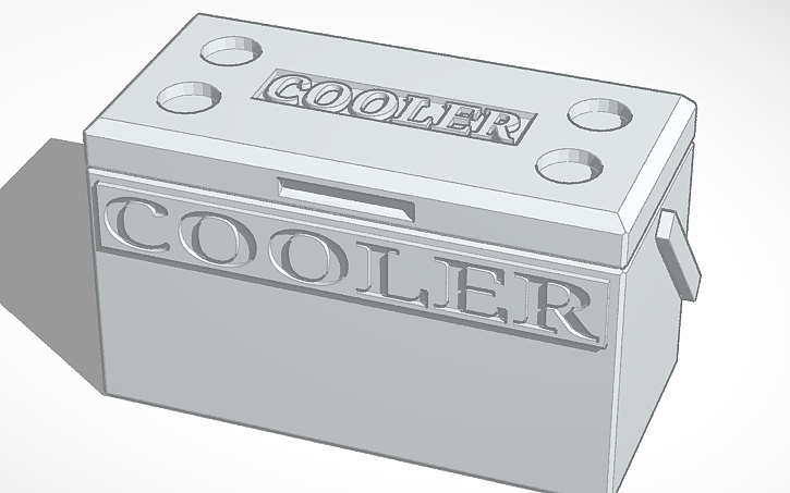3D design 1/10 Scale Chest Cooler - Tinkercad