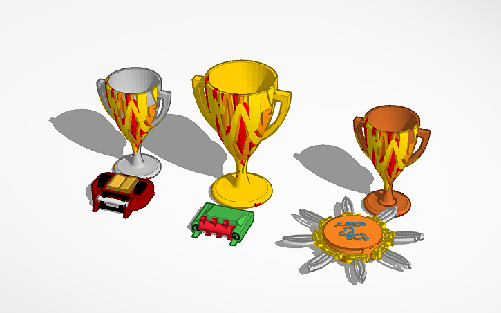 3D design Tournament Of Robots- Demolition Derby Trophies - Tinkercad