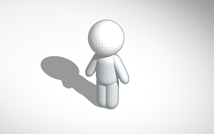 3D design Comic Character Base - Tinkercad