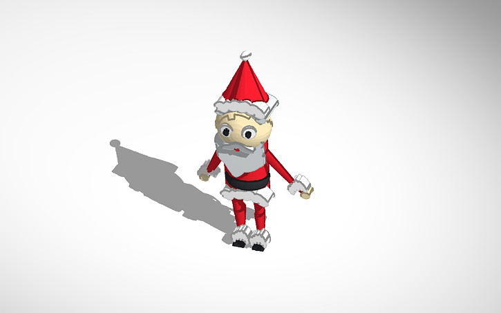 3D design Santa Claus - Tinkercad