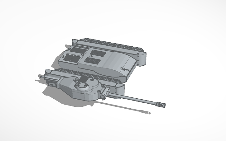 3D design Heavy tank T32 - US - Tinkercad