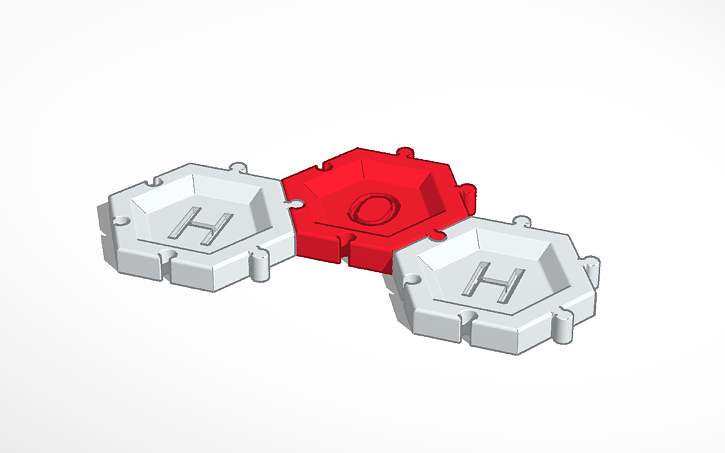 3D design Water H20 - Hex Tile Sign - Tinkercad